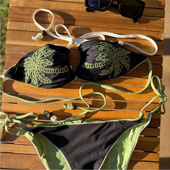 Isabella Rose Swim | Swim | Nwt Medium Palm Tree Embroidered Black And ...